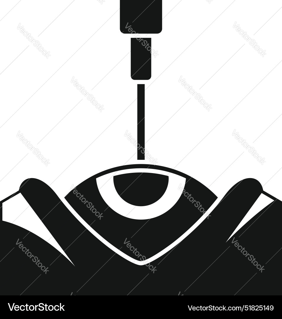 Laser eye surgery correcting vision during Vector Image