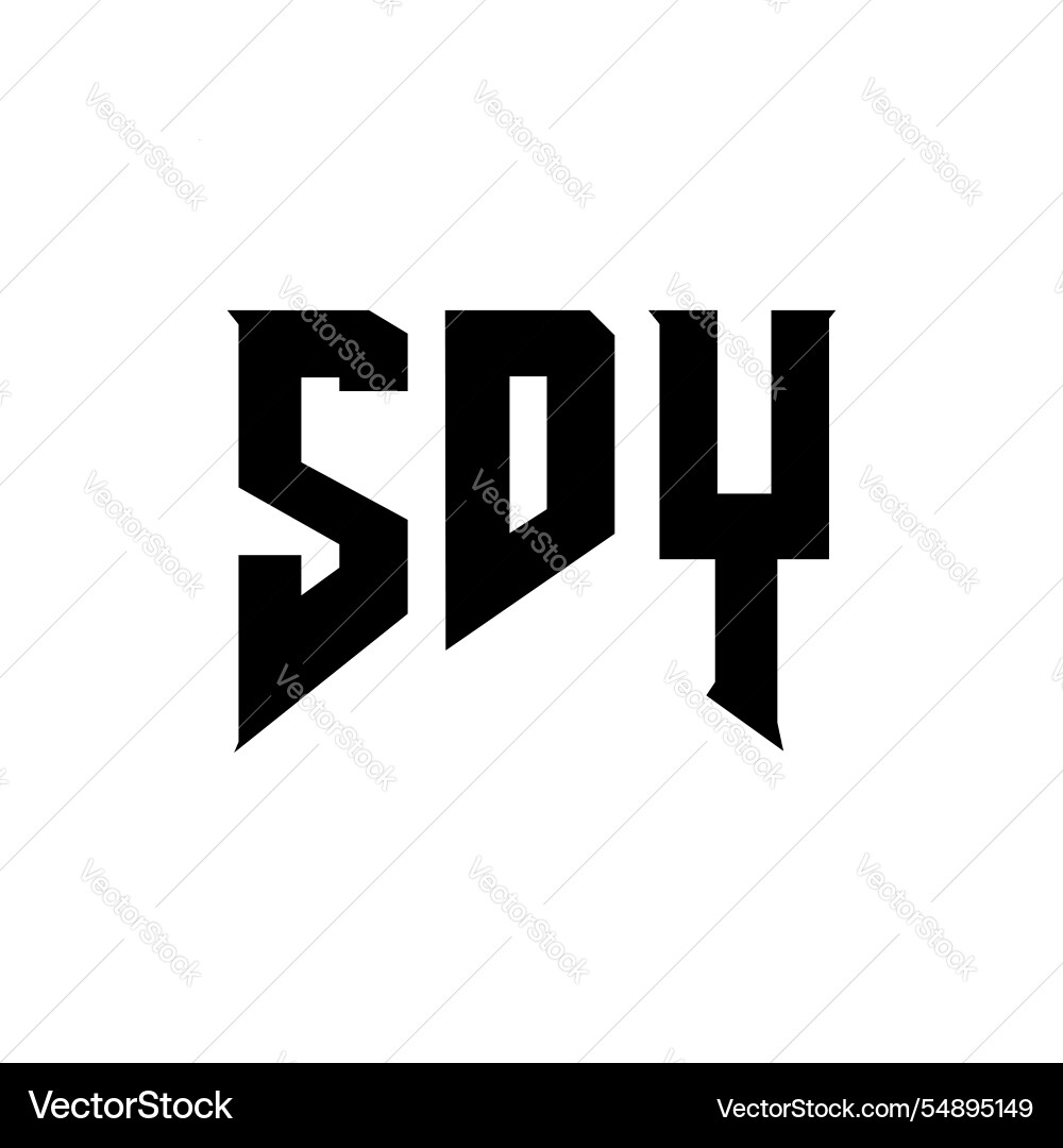 Sdy letter logo design for technology company Vector Image