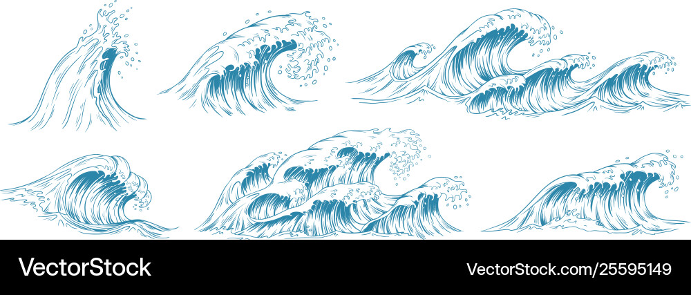 Ocean Wave Outline Vector Images (over 24,000)