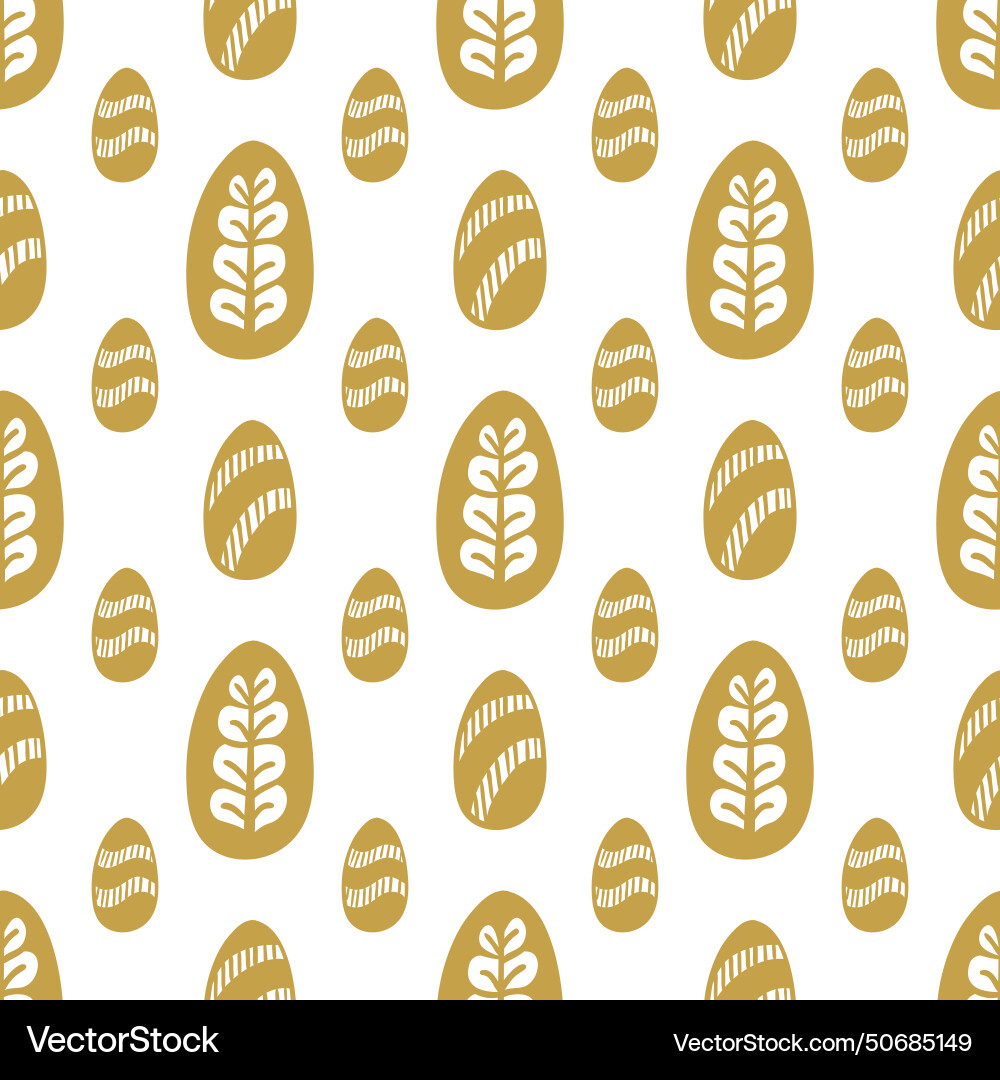 Seamless pattern with cartoon easter eggs Vector Image