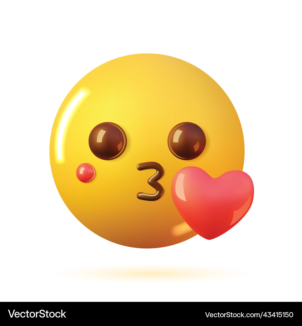 3d smile set Royalty Free Vector Image - VectorStock