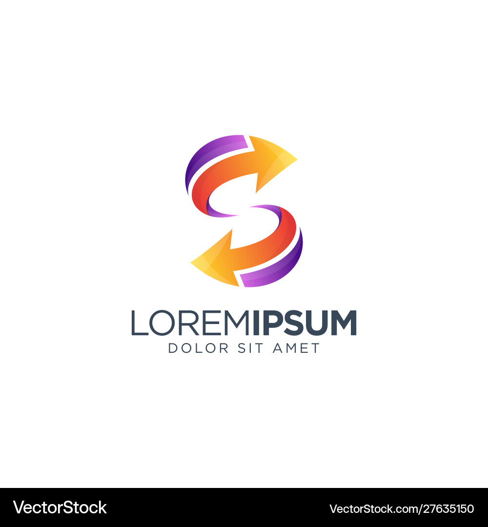 Awesome letter s logo Royalty Free Vector Image