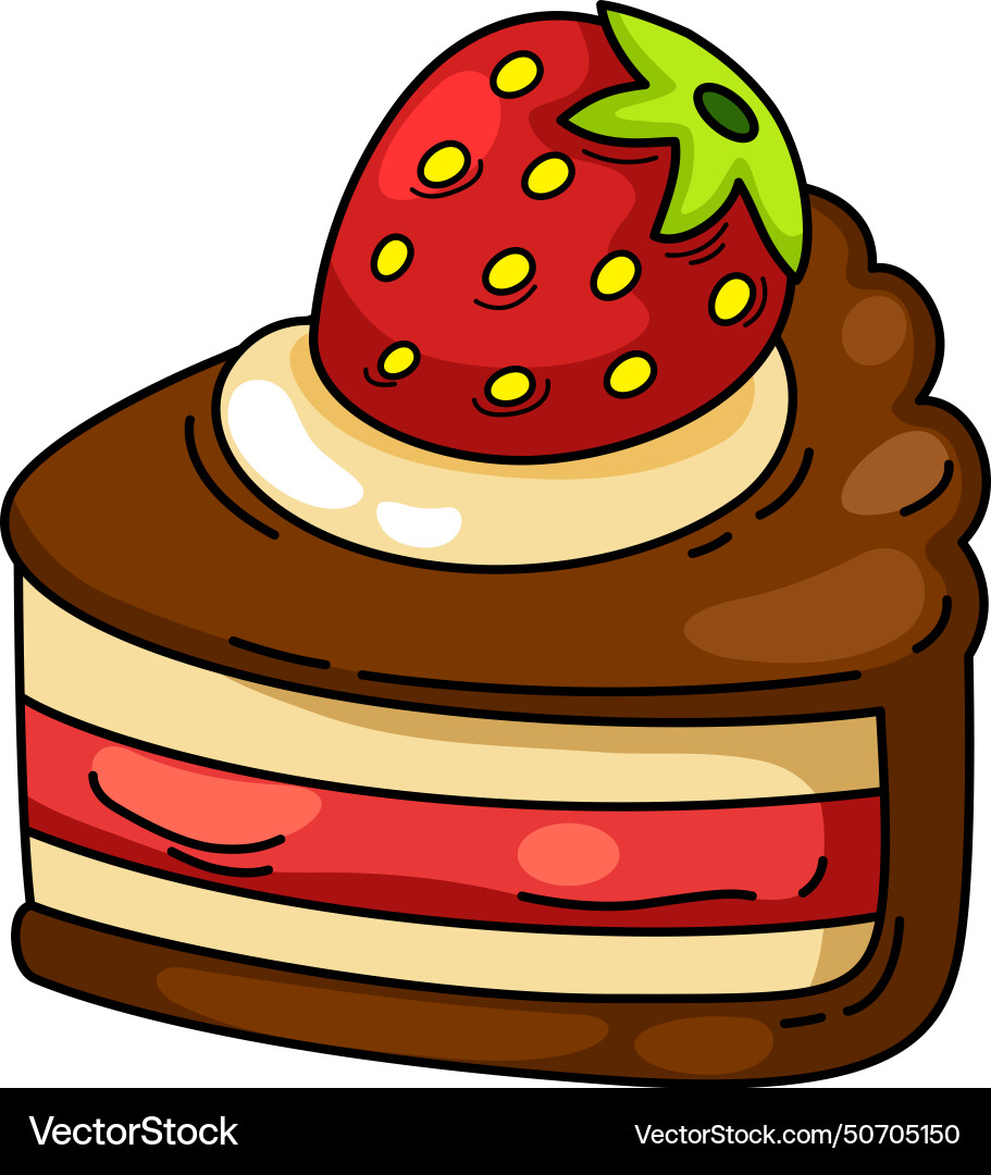 Cake outline white on background Royalty Free Vector Image