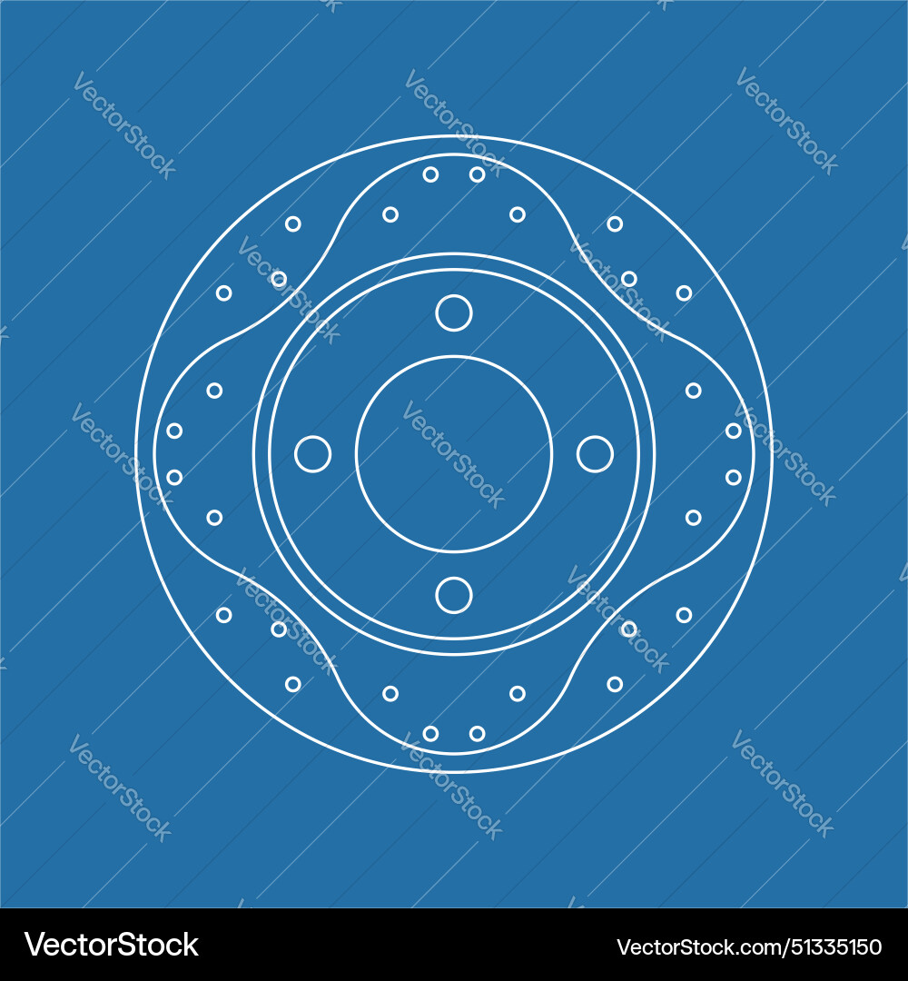 Car brake disc rotor icon Royalty Free Vector Image