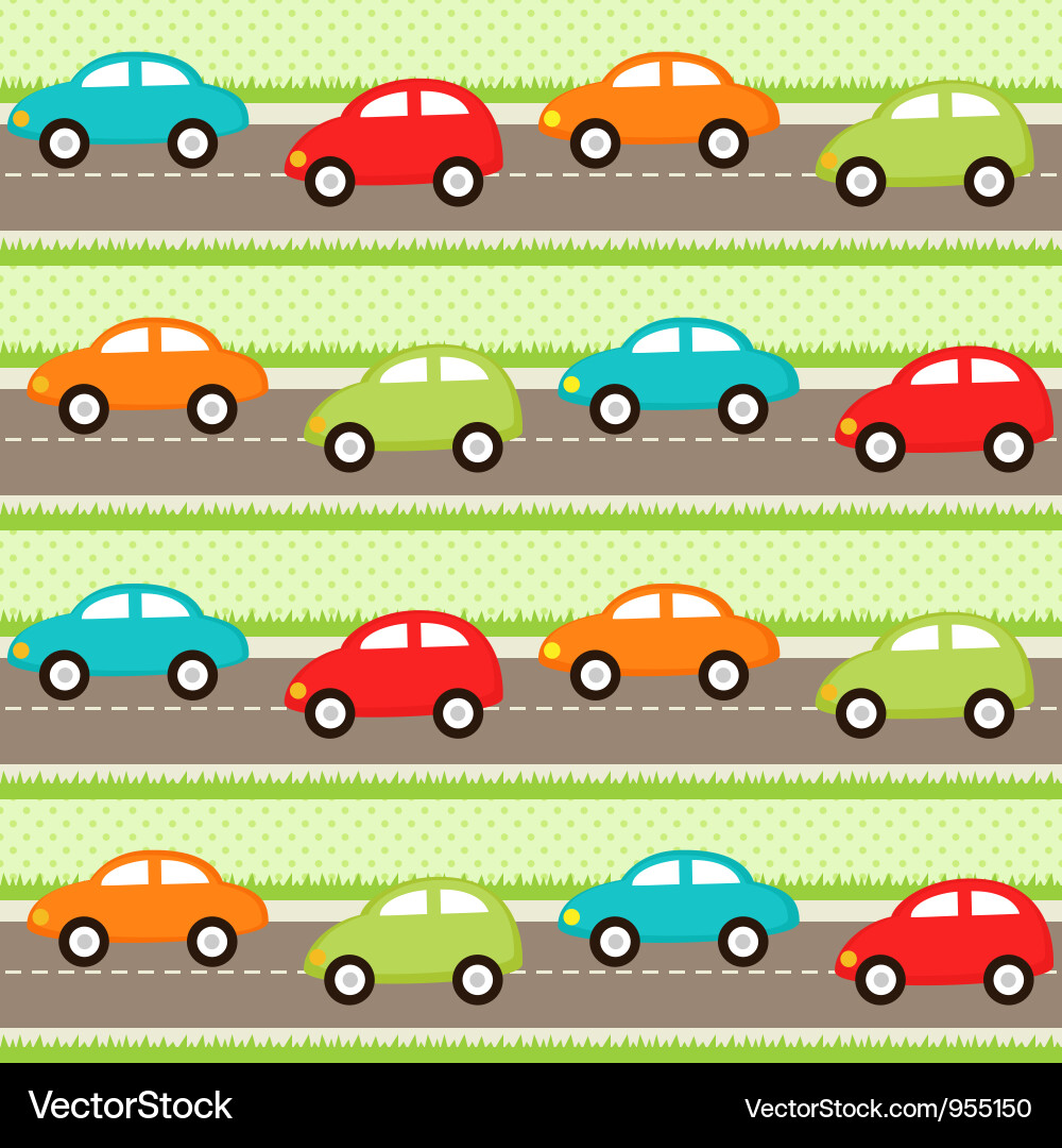 Cars pattern Royalty Free Vector Image - VectorStock