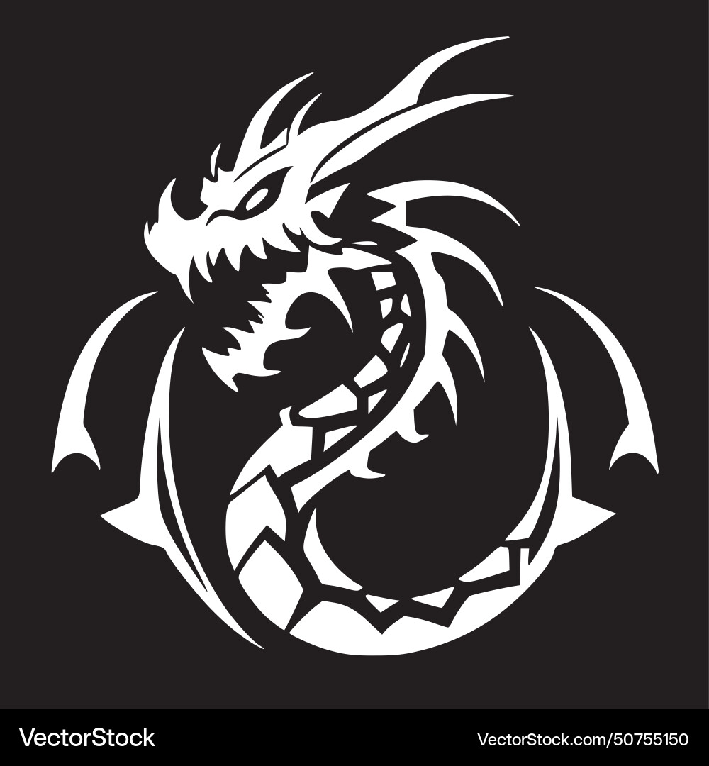 Dragon - minimalist and simple silhouette Vector Image