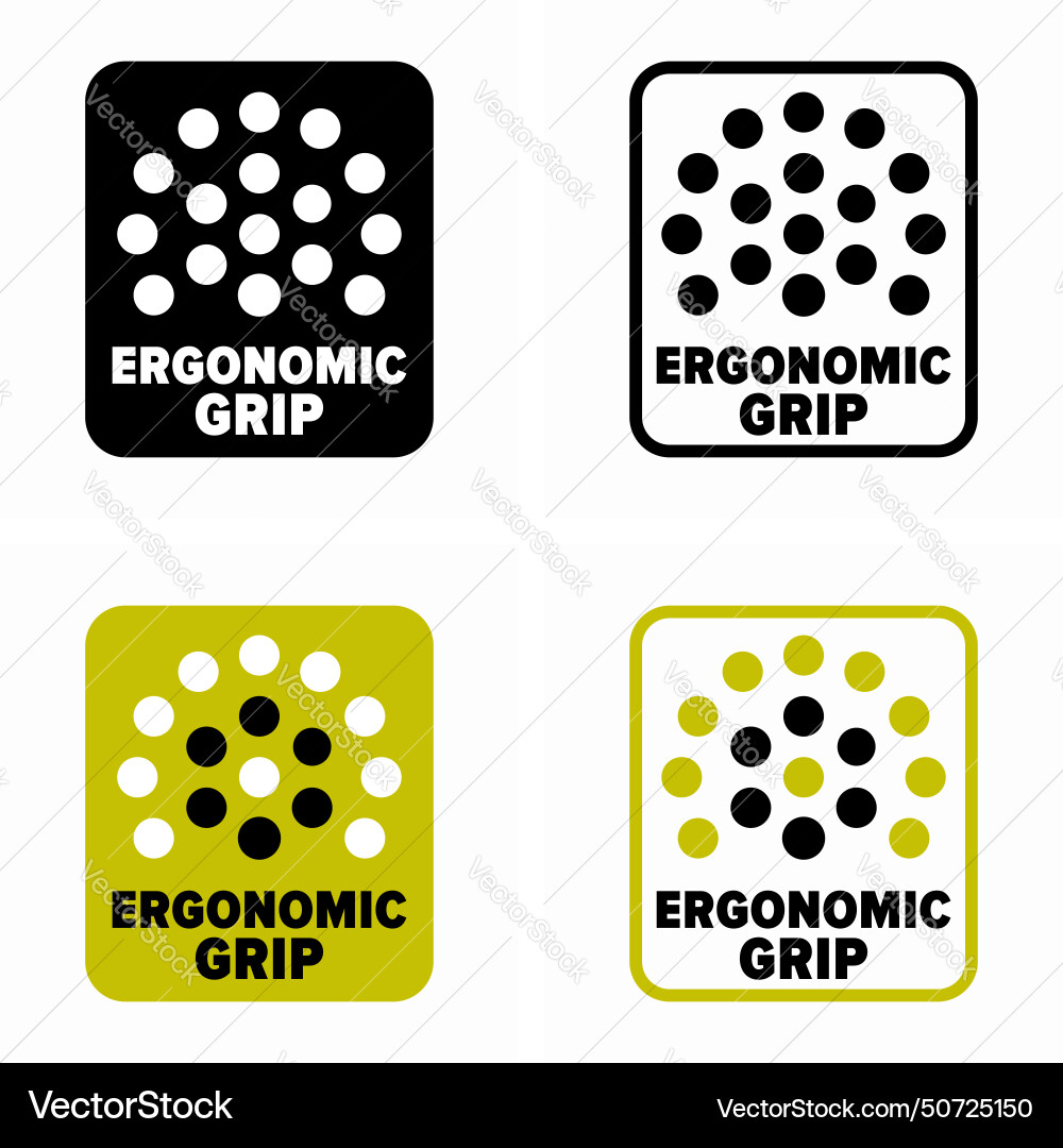 Ergonomic grip information sign Royalty Free Vector Image