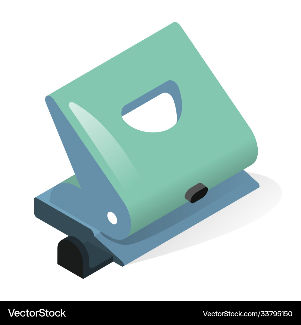 Hole punch or paper puncher isometric icon office Vector Image