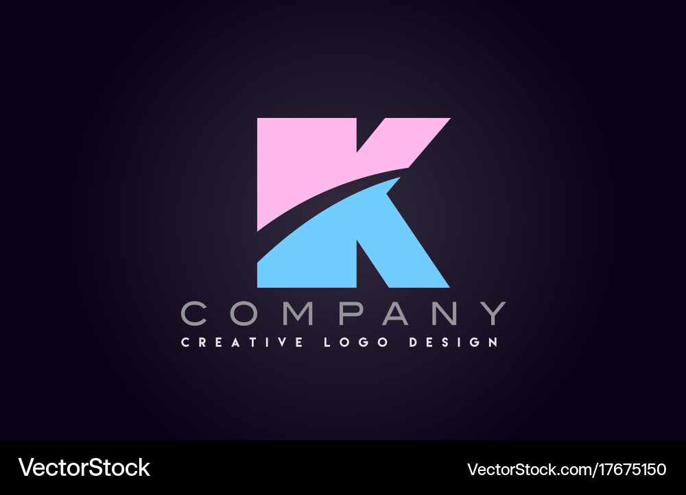Ik alphabet letter join joined logo design Vector Image