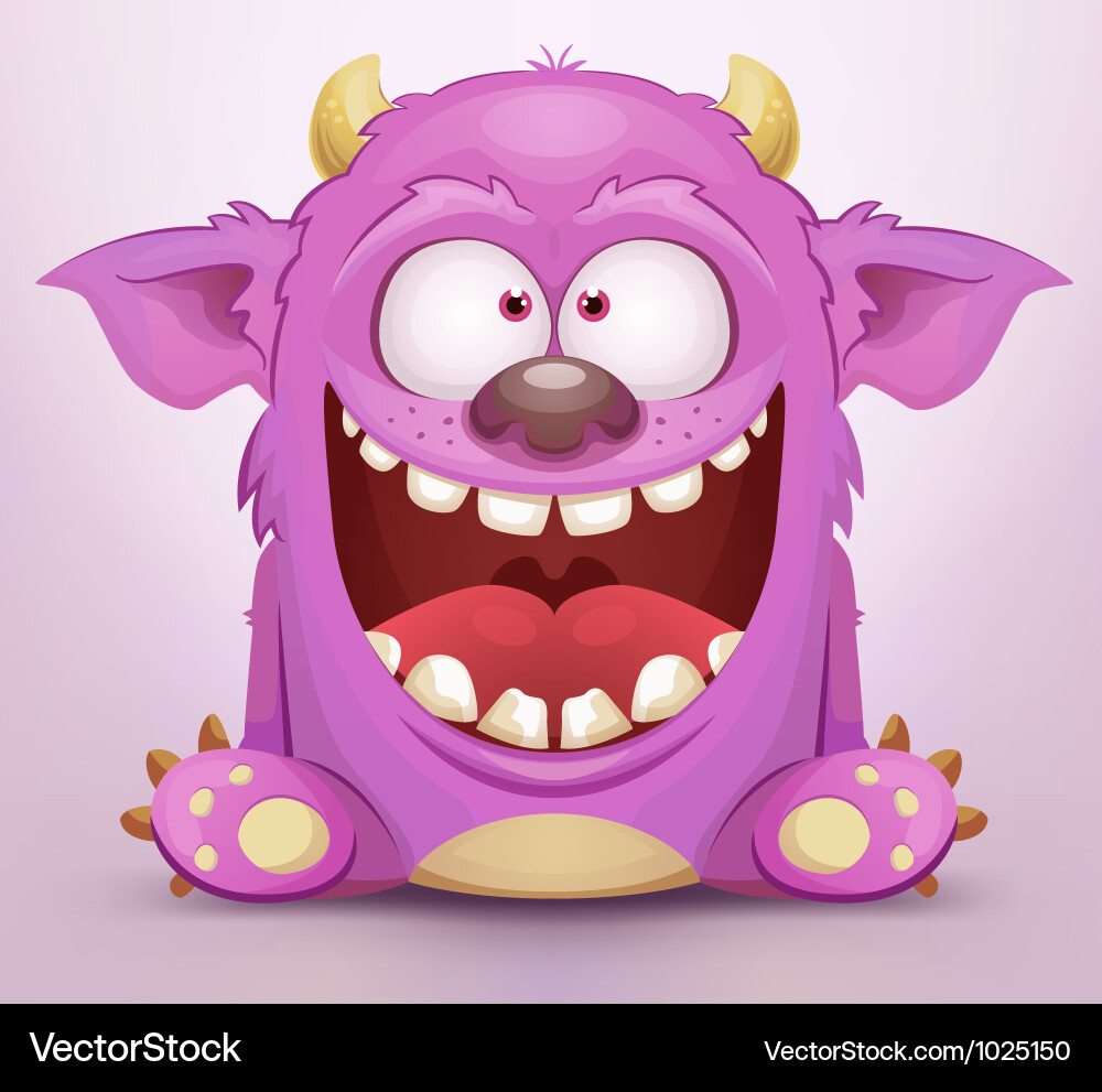 Laughing monster Royalty Free Vector Image - VectorStock