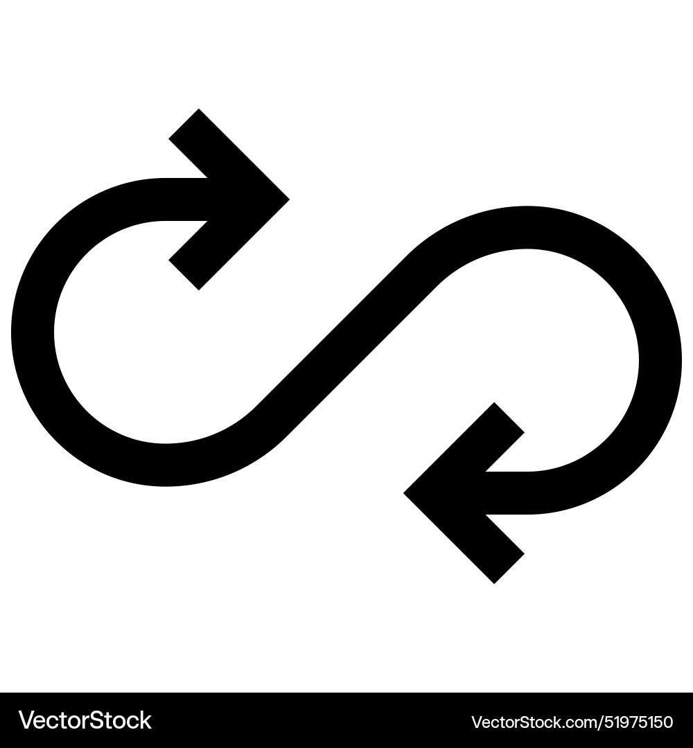 Recycle icon in thin line style graphic design Vector Image