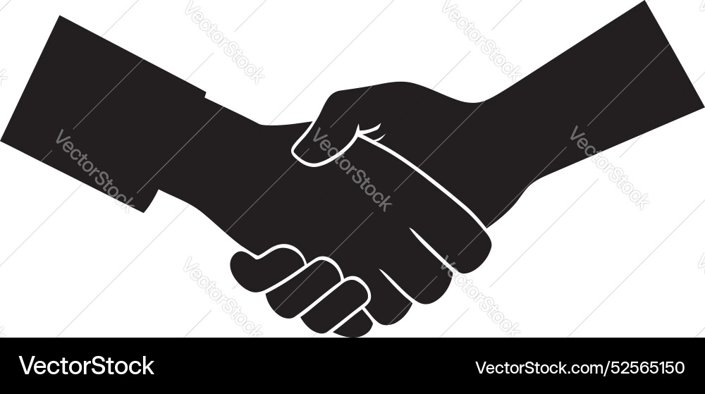 Unity harmony handshake icon mutual concordance Vector Image