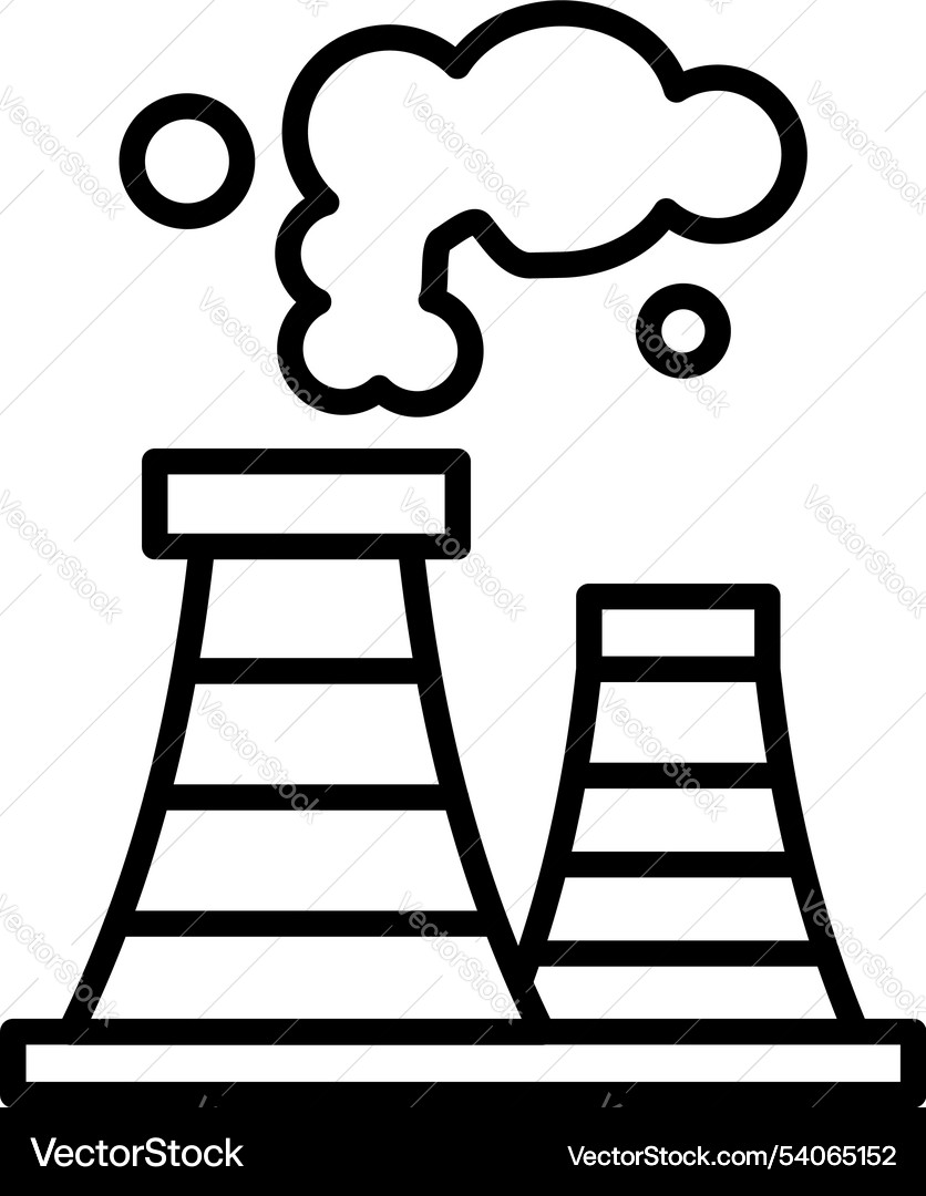Air pollution line icon design Royalty Free Vector Image