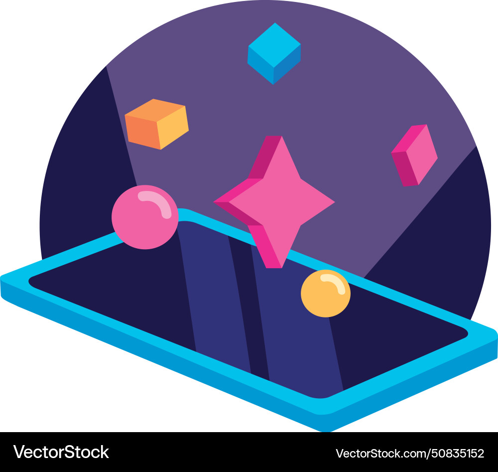 Augmented reality technology Royalty Free Vector Image