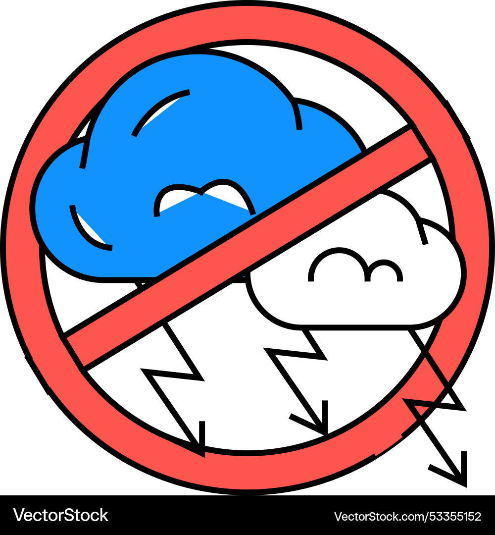 Ban negativity business ethics icon color Vector Image