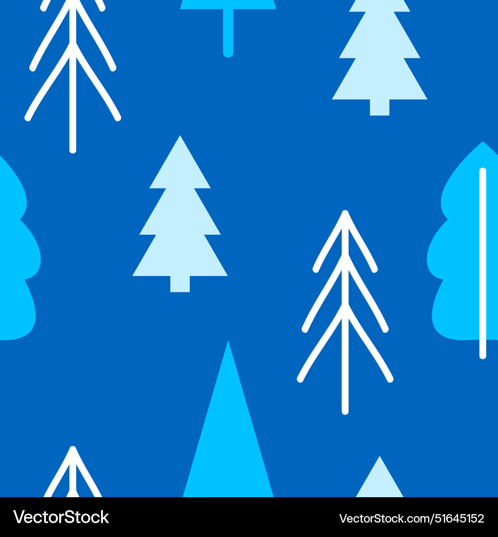 Blue background light trees white tree Royalty Free Vector
