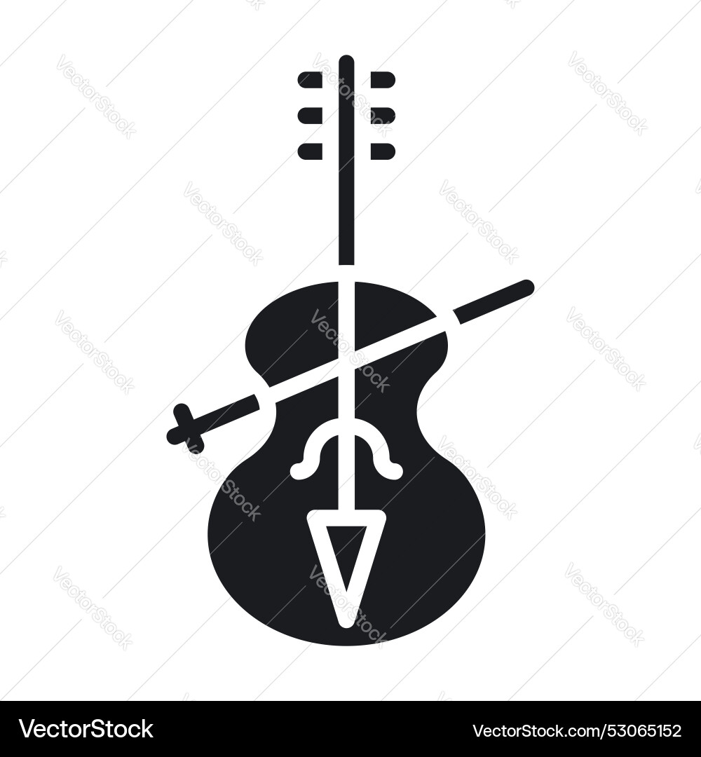 Cello icon isolated on white background Royalty Free Vector