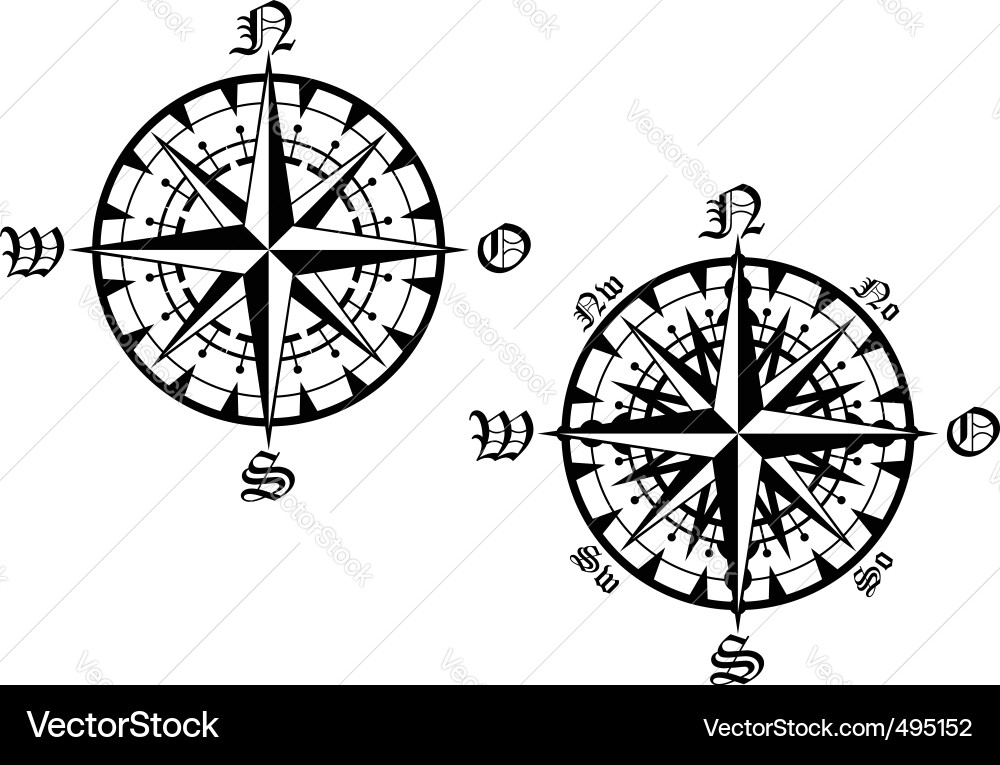 Compass symbol Royalty Free Vector Image - VectorStock