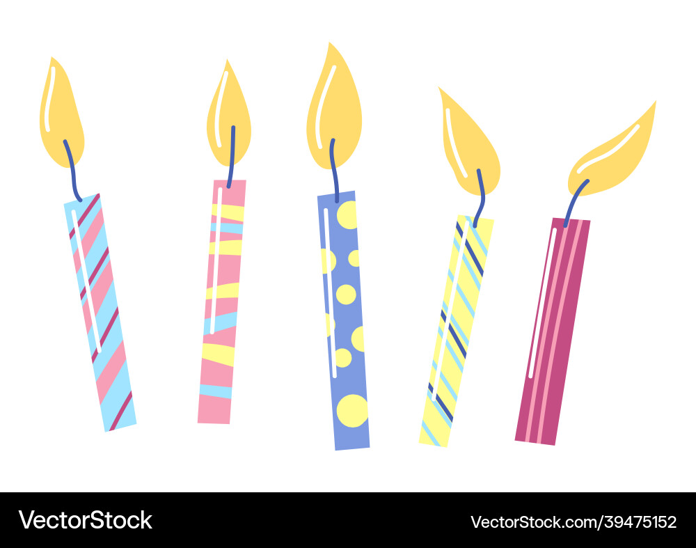 Happy birthday candles Royalty Free Vector Image