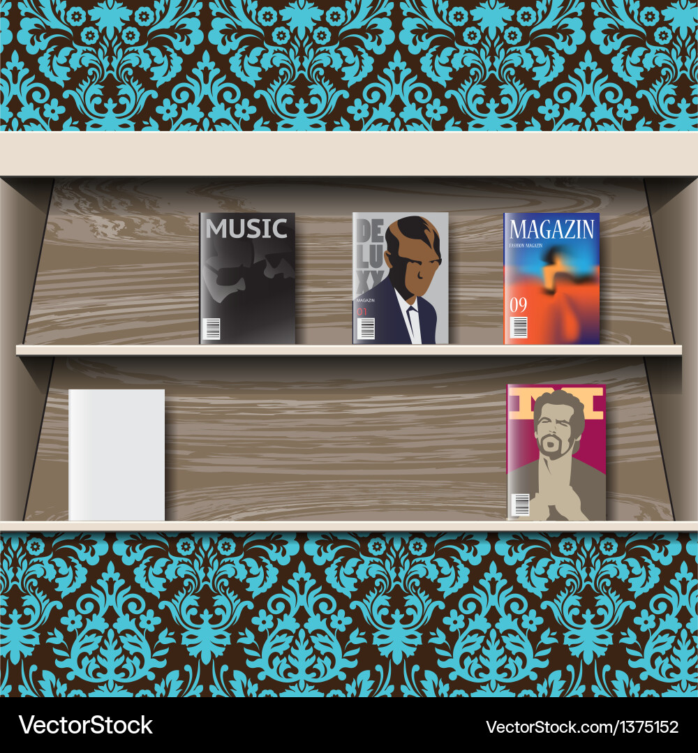 Stand online magazines Royalty Free Vector Image