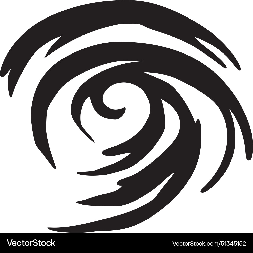 Tornado - black and white Royalty Free Vector Image