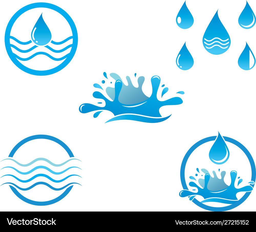 Water logo template Royalty Free Vector Image - VectorStock