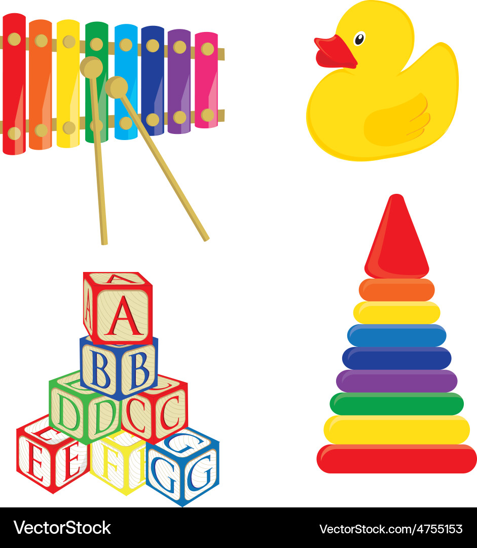 Baby toys Royalty Free Vector Image - VectorStock