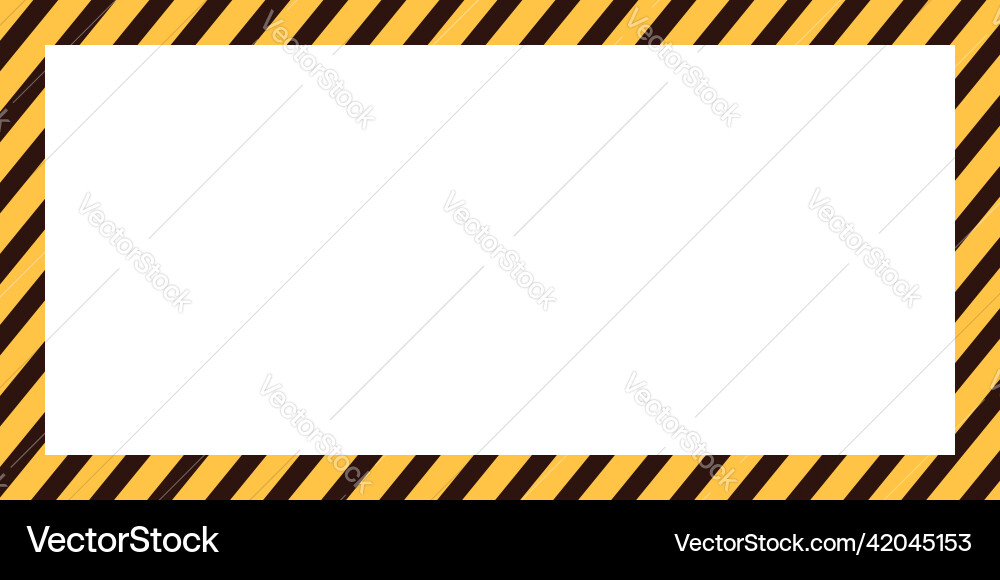 Caution and danger frame in yellow black color Vector Image