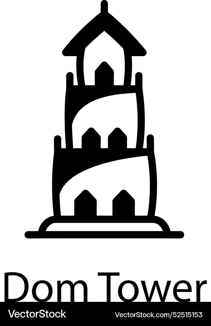 Dom tower Royalty Free Vector Image - VectorStock