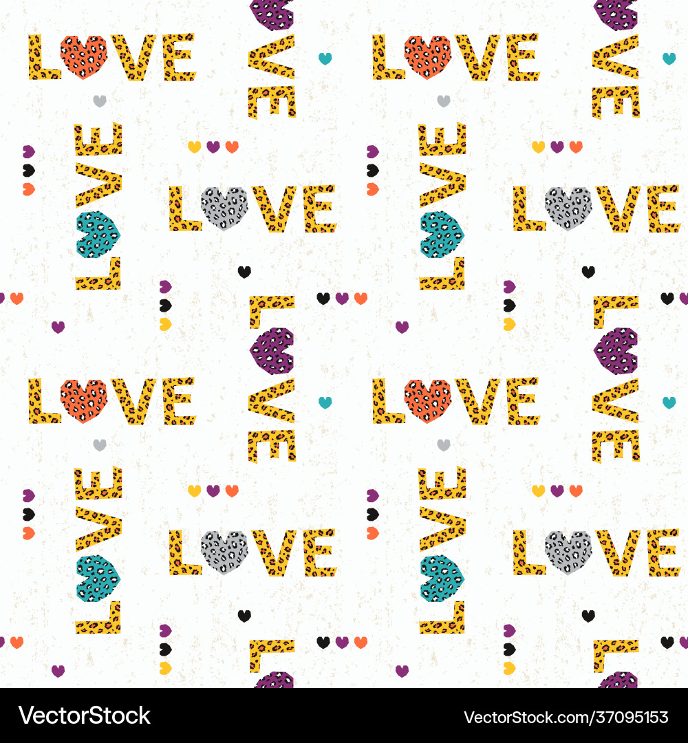 Love letter seamless pattern valentine day design Vector Image