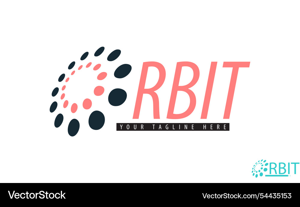 Orbit initial font logo modern templates design Vector Image