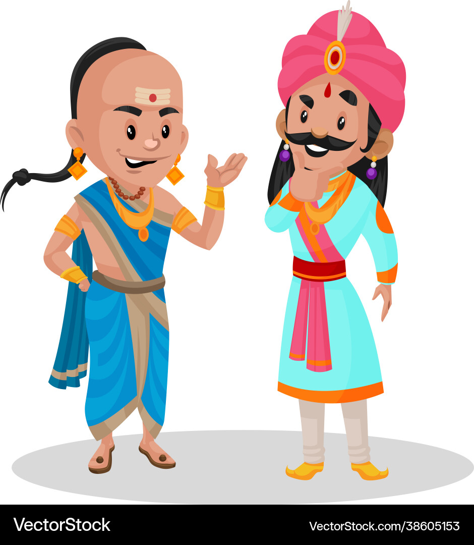 Tenali Ramakrishna Cartoon Royalty Free Vector Image