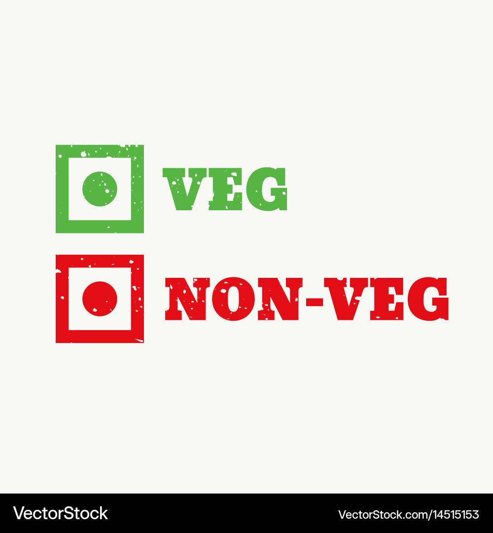 Veg and non-veg sign Royalty Free Vector Image