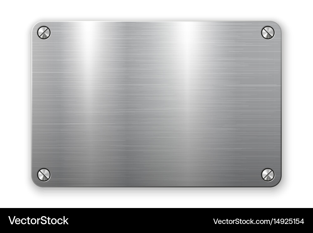 3d metal plate Royalty Free Vector Image - VectorStock