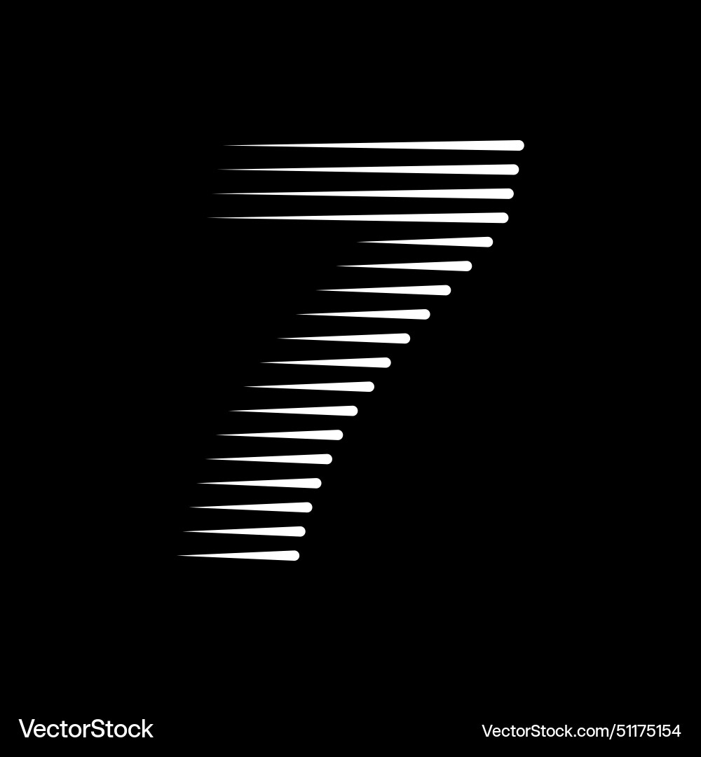 7 number lines logo icon Royalty Free Vector Image