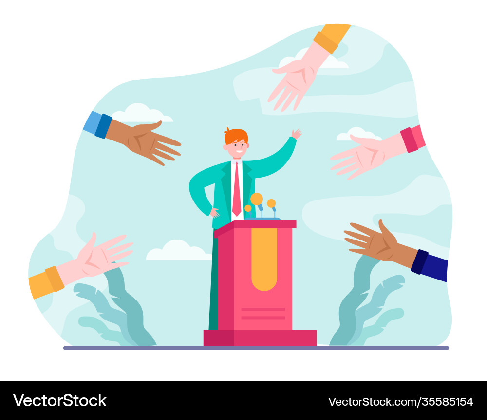 Candidate election campaign Royalty Free Vector Image