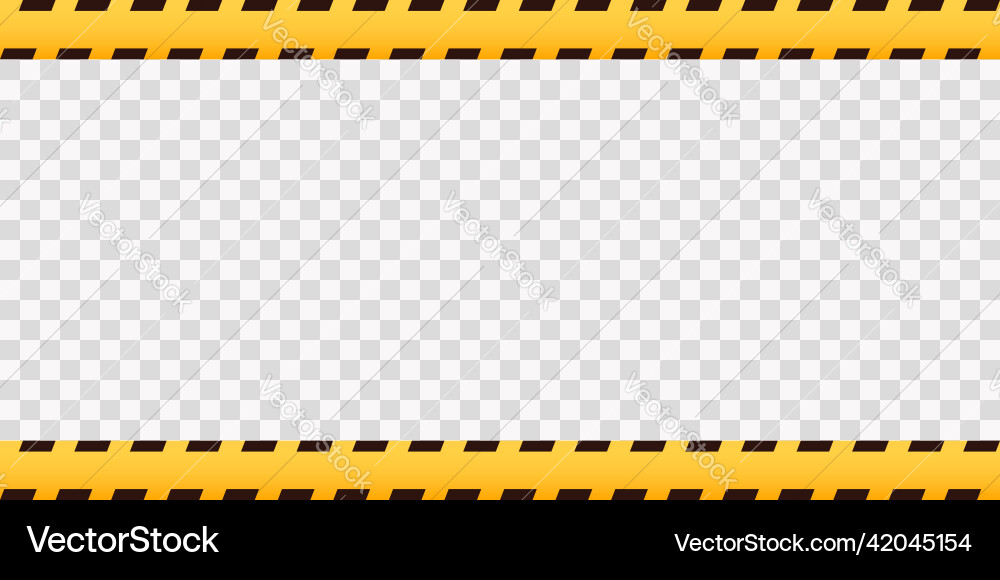 Caution and danger frame in yellow black color Vector Image