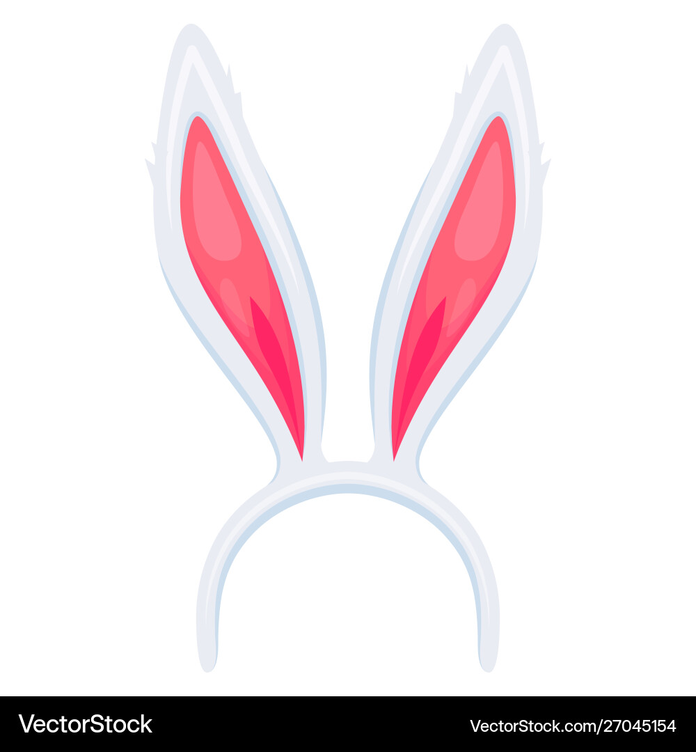 Cute rabbit ears headband cartoon Royalty Free Vector Image