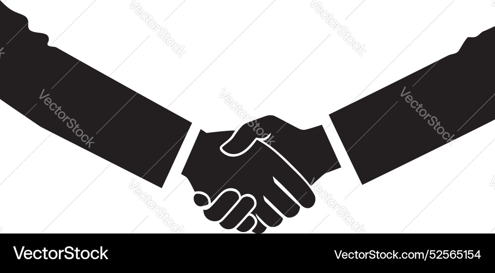 Formal unity gesture handshake design bond Vector Image