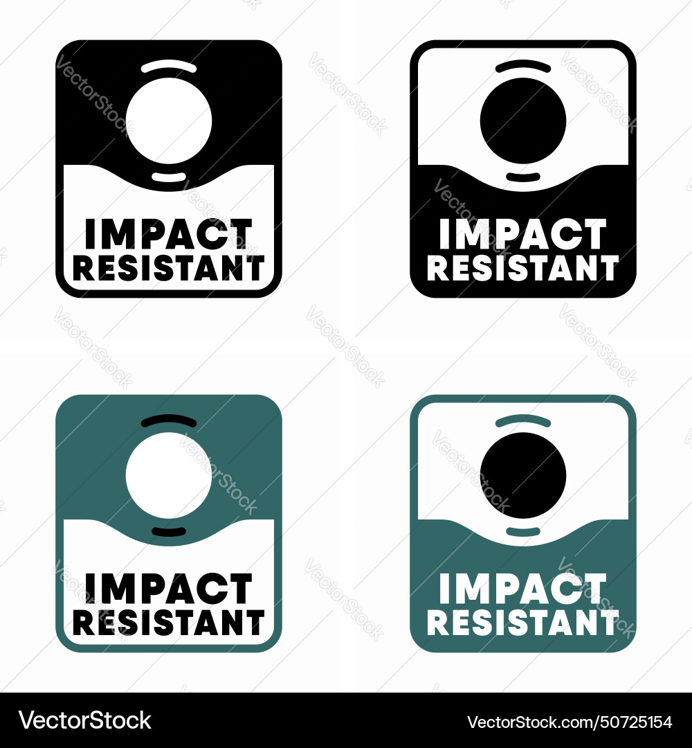 Impact resistant information sign Royalty Free Vector Image