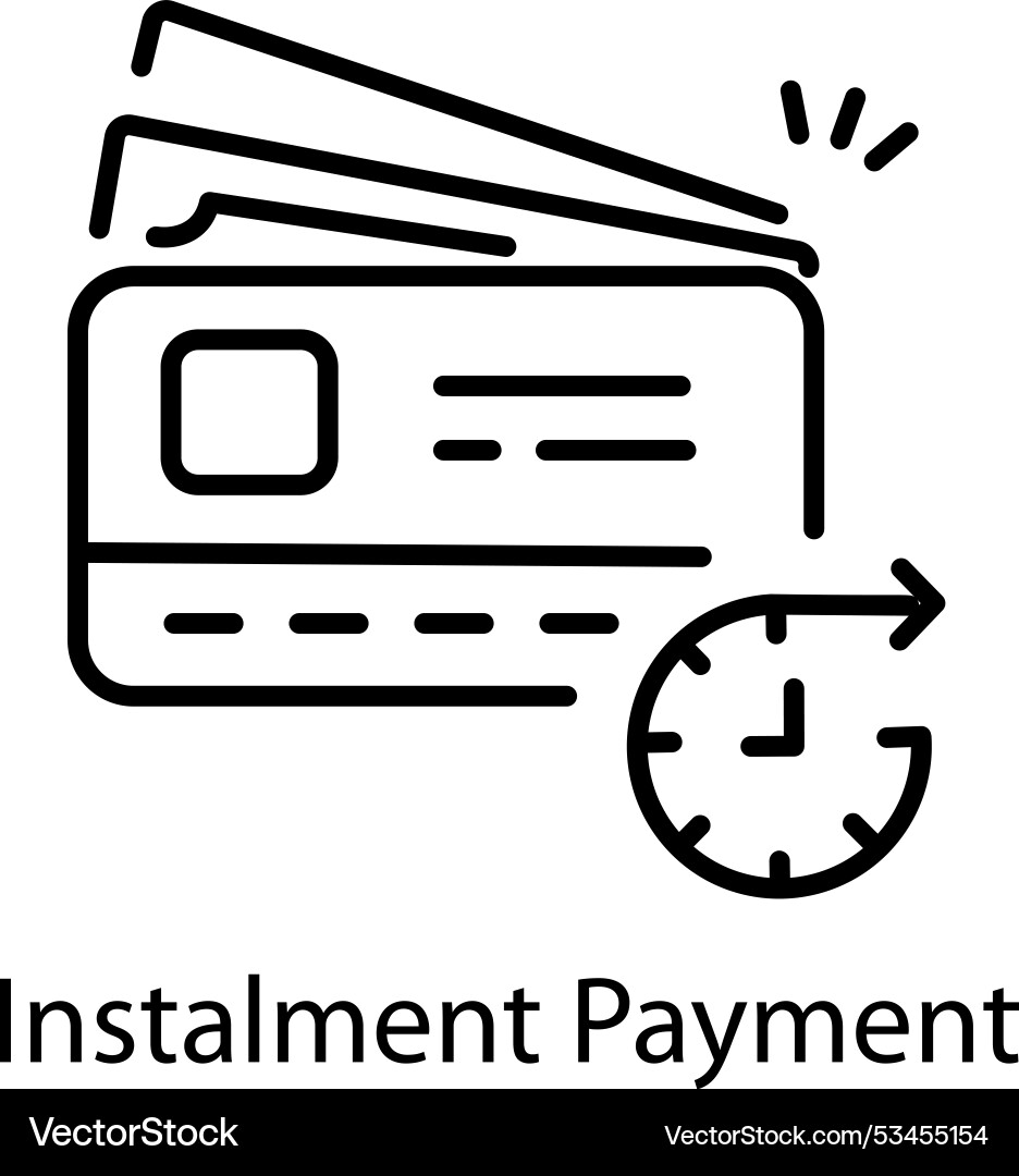 Installment payment Royalty Free Vector Image - VectorStock