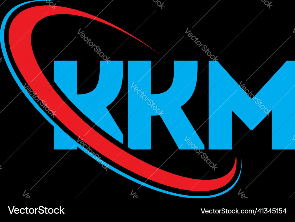 Kkm logo letter design Royalty Free Vector Image