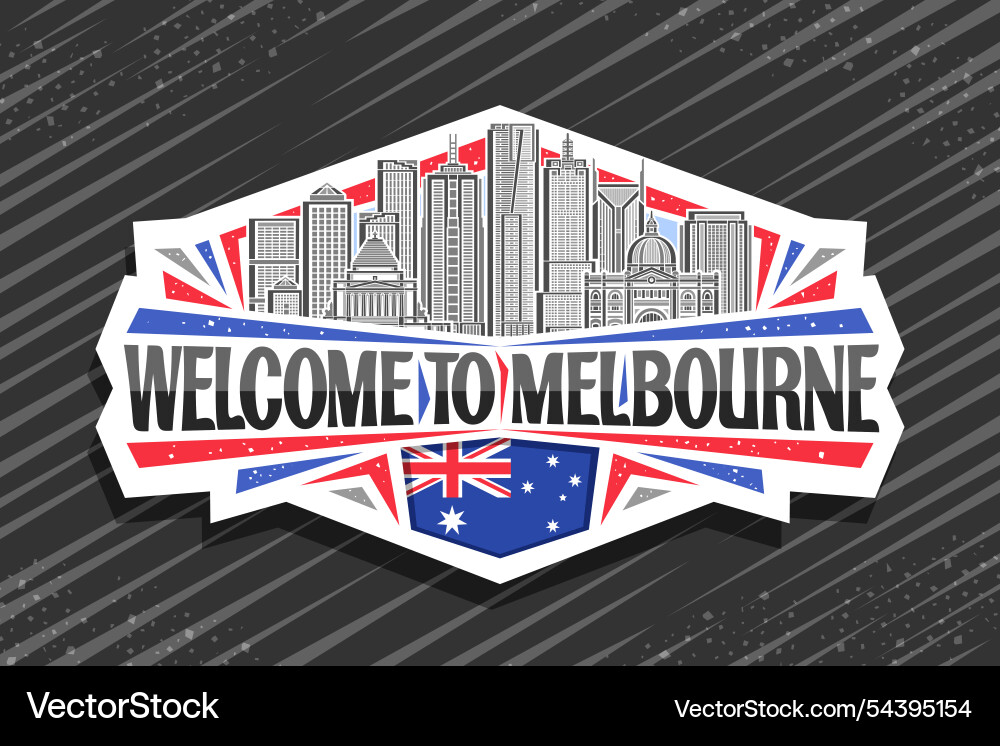 Logo for melbourne Royalty Free Vector Image - VectorStock