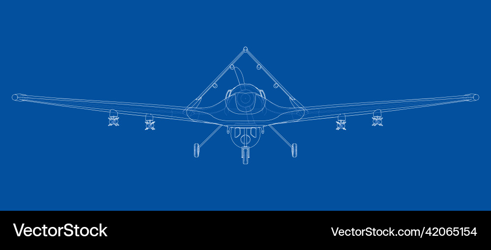 Military predator drone Royalty Free Vector Image