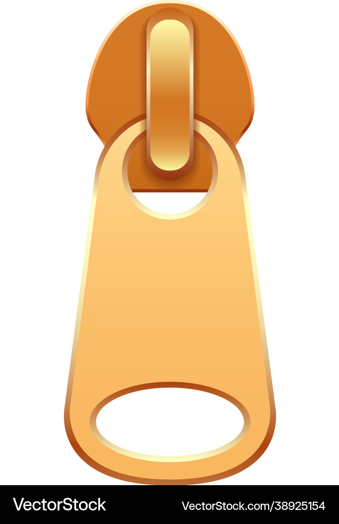 Realistic zipper puller Royalty Free Vector Image
