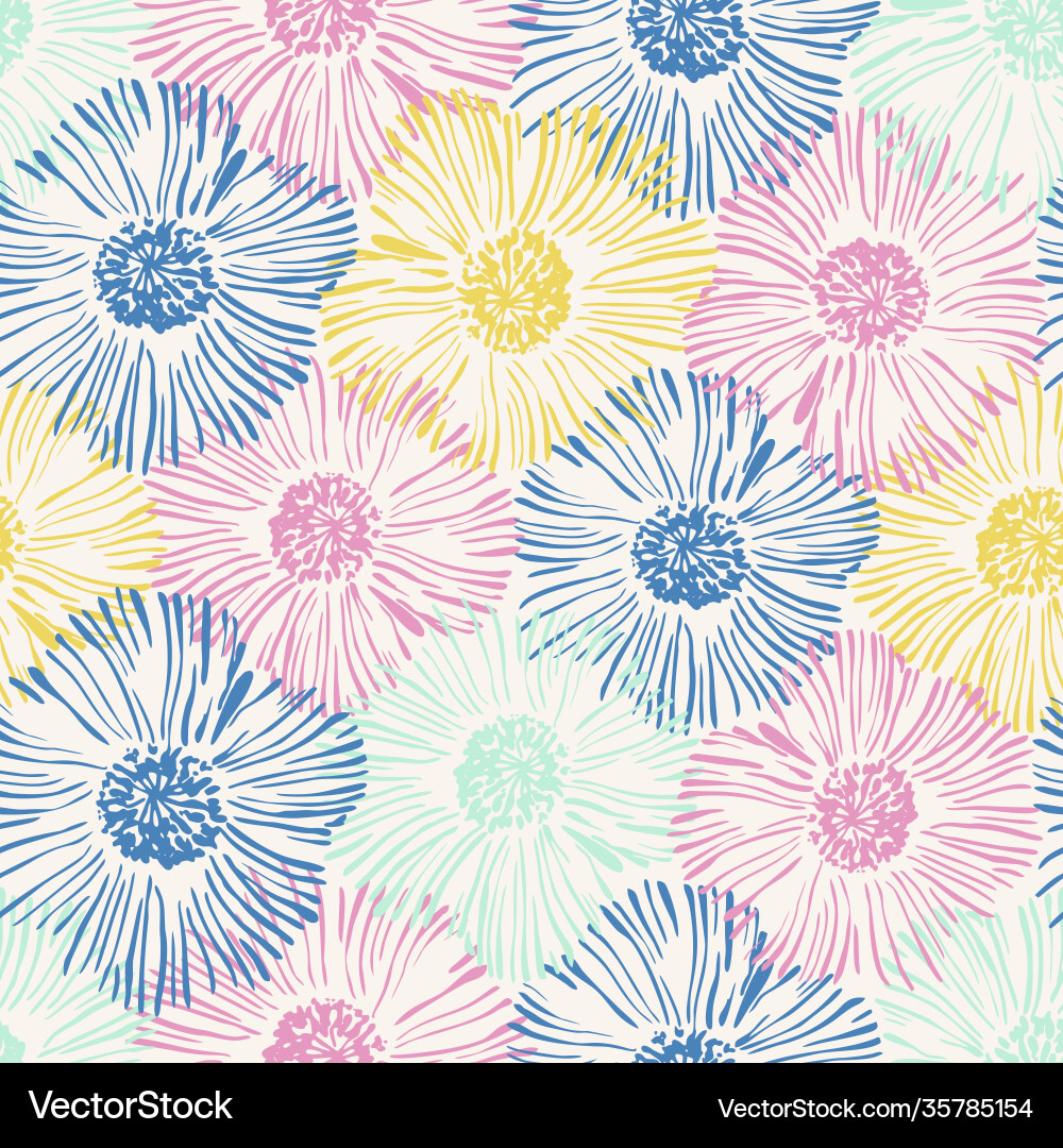 Retro Floral Pattern Royalty Free Vector Image