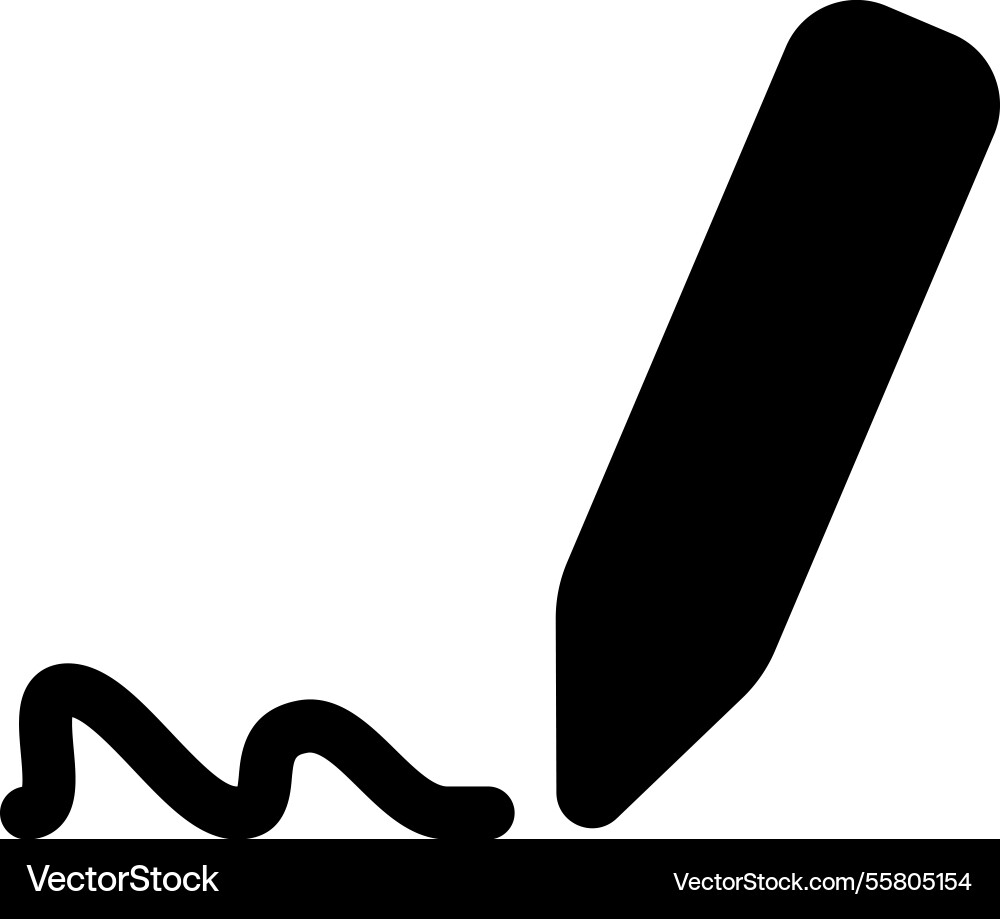 Signature pen icon simple design Royalty Free Vector Image