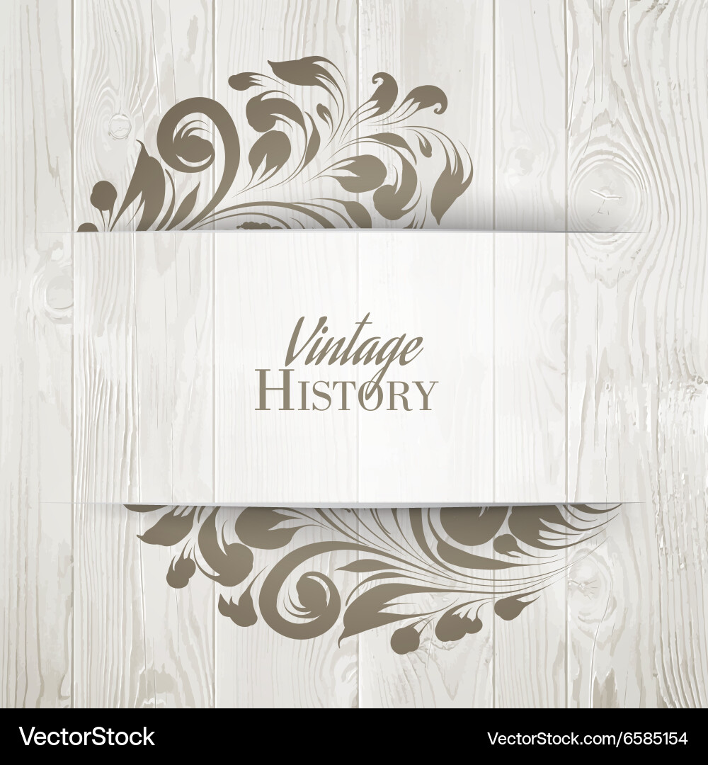 Vintage history card Royalty Free Vector Image