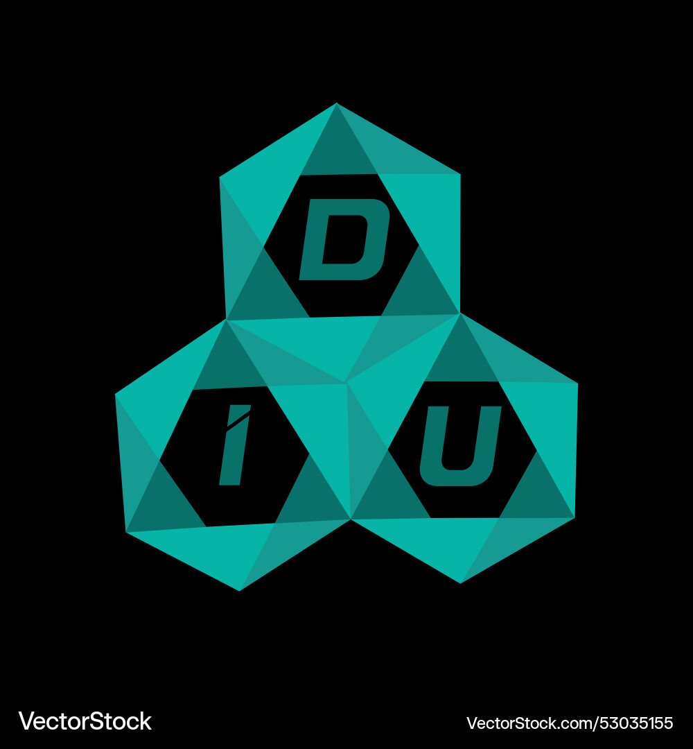 Dui creative minimalist letter logo unique Vector Image