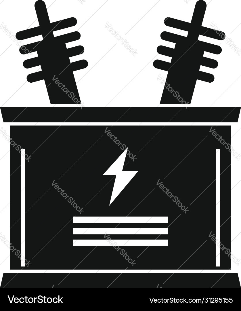 Electric transformer icon simple style Royalty Free Vector